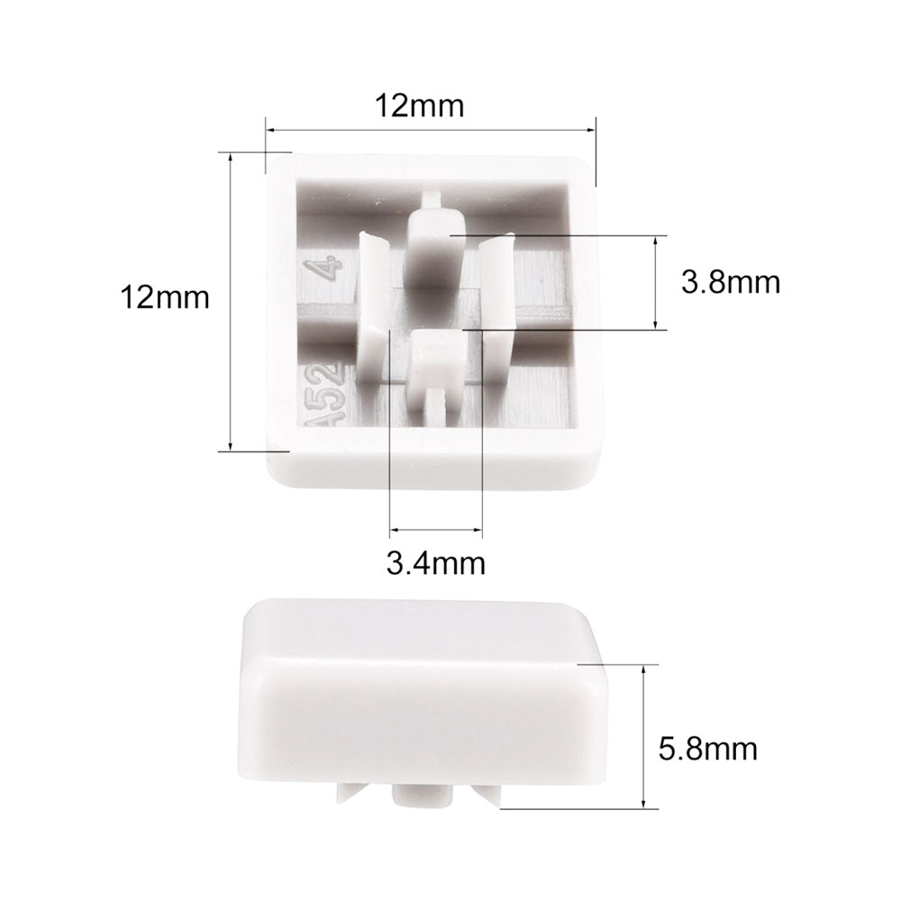 12x12mm Tact Switch Kapağı (Kare - Beyaz) – Trudyo